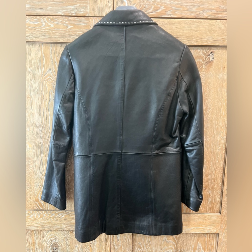Adler Collection Black Leather Jacket - Size Medium - Gem
